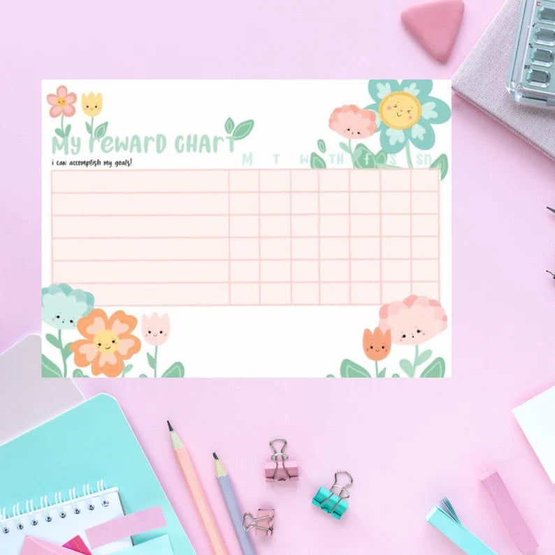 Flowers Reward Chart: Printable – Live Sweet Shop