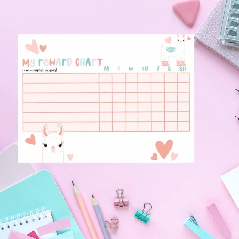 Llama Reward Chart: Printable – Live Sweet Shop