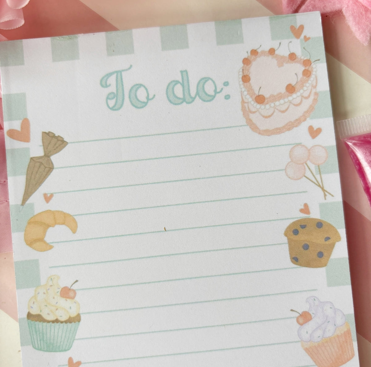 4x8 Bakery To Do List Notepad – Live Sweet Shop