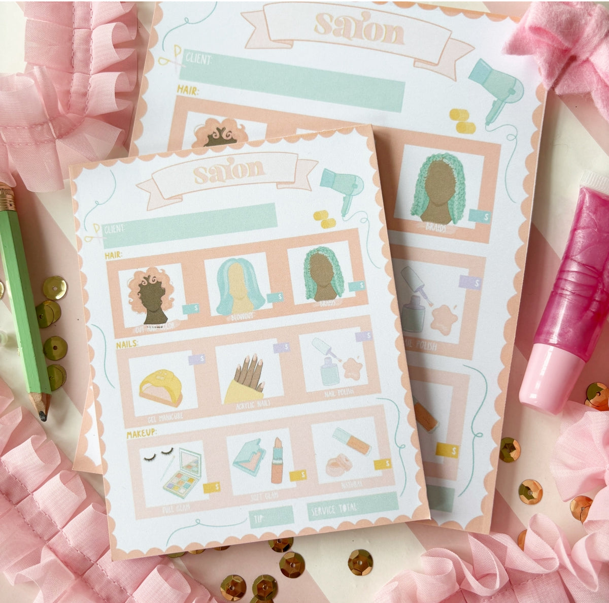 4x5 Salon Imaginative Play Notepad – Live Sweet Shop