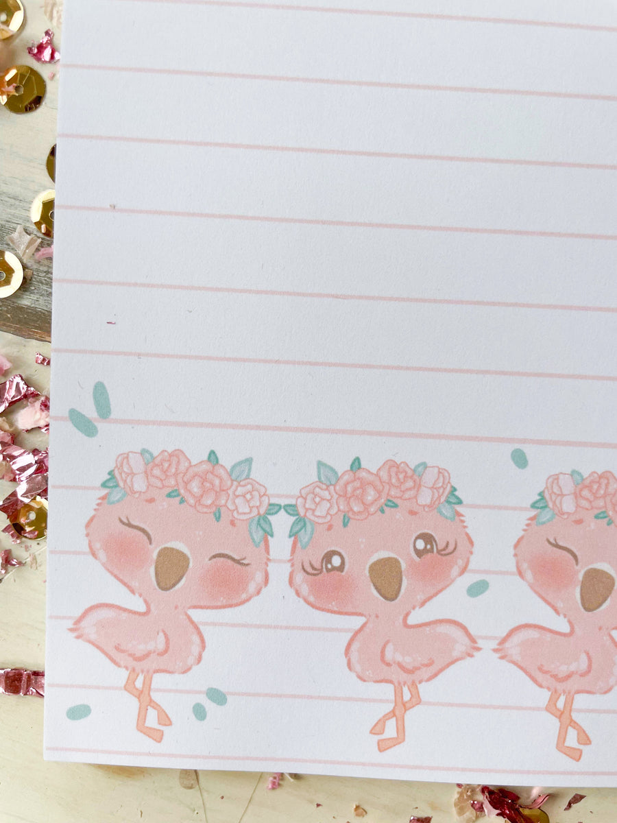 6x8 Memo Flamingo notepad – Live Sweet Shop