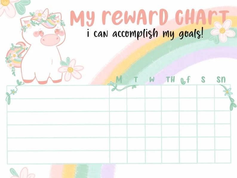 Unicorn Reward Chart: Printable – Live Sweet Shop