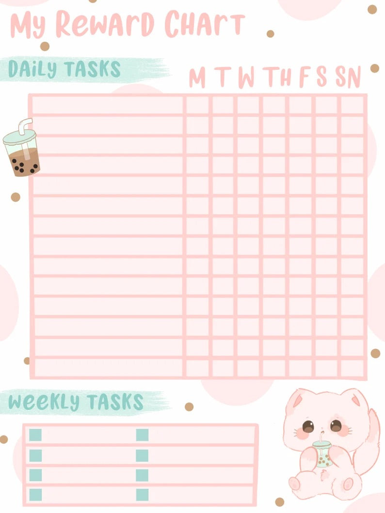Reward Chart Bundle of 6: Printable – Live Sweet Shop