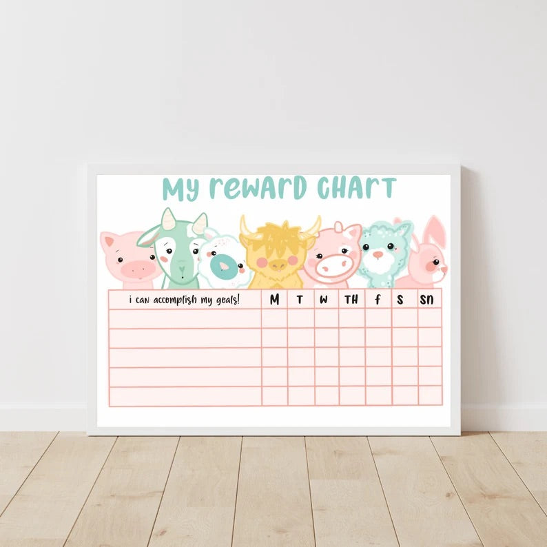 Animals Reward Chart: Printable – Live Sweet Shop